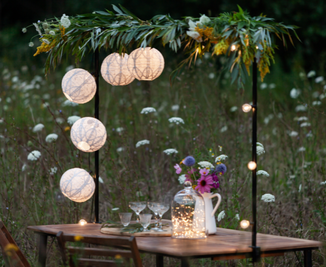 Indoor Outdoor Table Frame For String Lights and Decor - Lawn & Garden ...